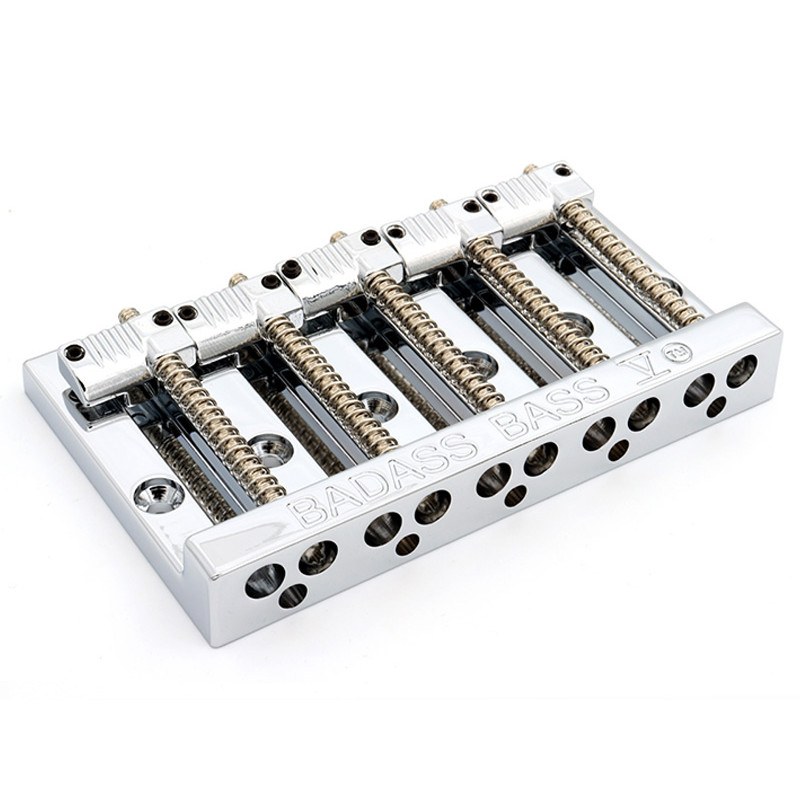 LEO QUAN® BADASS V™ BASS BRIDGE 5 STRING CHROME - Fred's Guitar Parts