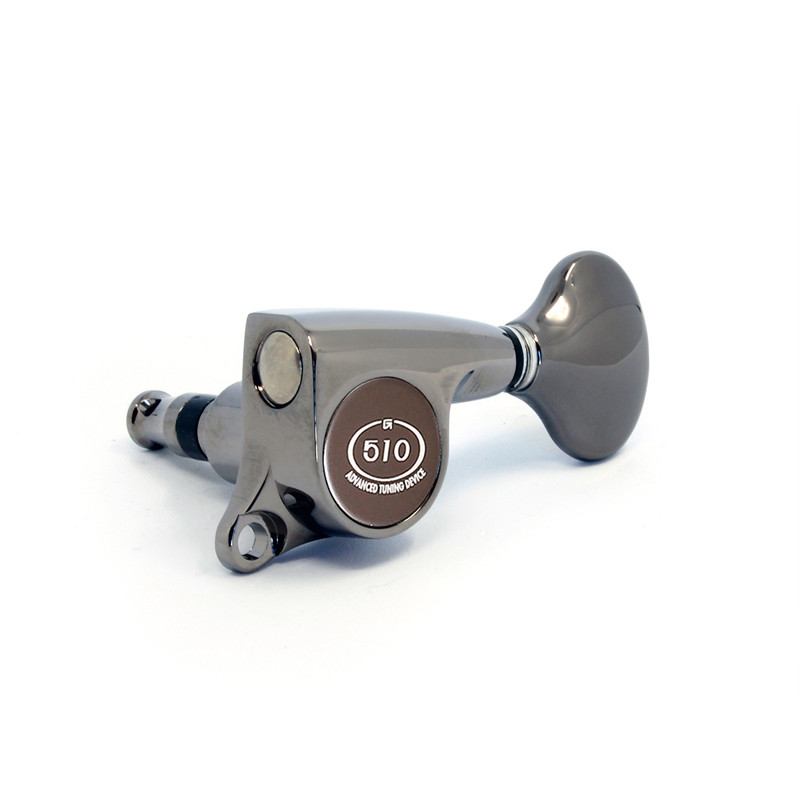 GOTOH® SGS510 MACHINE HEADS 6x1 SMALL BUTTONS RATIO 1:15 COSMO BLACK ...