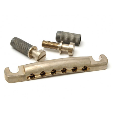 GOTOH® GE101A ALUMINIUM TAILPIECE LES PAUL® STYLE METRIC STUDS M8 AGED ...