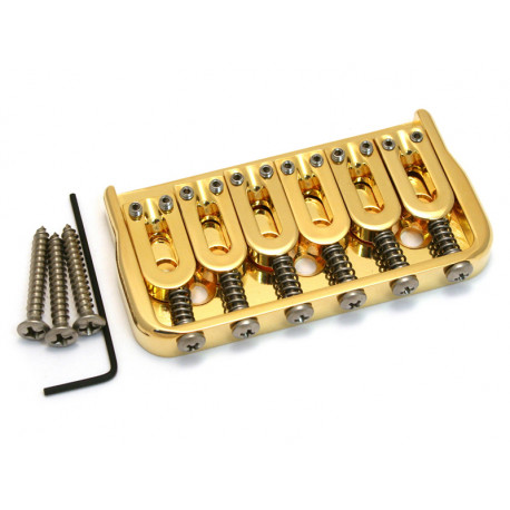 HIPSHOT® FIXED GUITAR BRIDGE 0.125" HEIGHT 6 STRINGS (STRING THROUGH ...