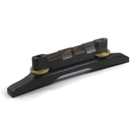 HOSCO® MANDOLIN BRIDGE EBONY GOLD NUTS - Fred's Guitar Parts