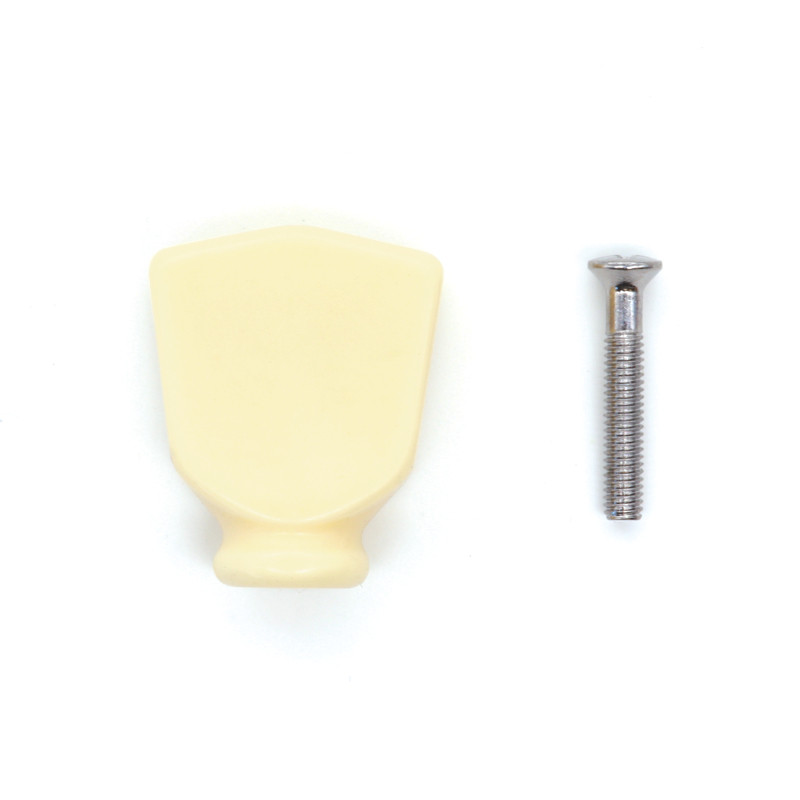 GROVER® IVORY KEYSTONE BUTTONS (6pcs) - Fred's Guitar Parts